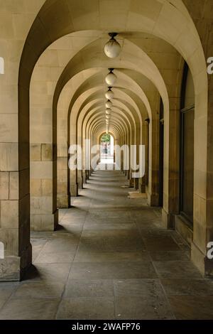 The long arched passageway at Manchester Town Hall extension is a ...