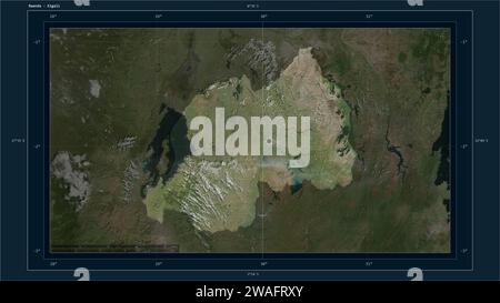 Rwanda highlighted on a high resolution satellite map Stock Photo - Alamy