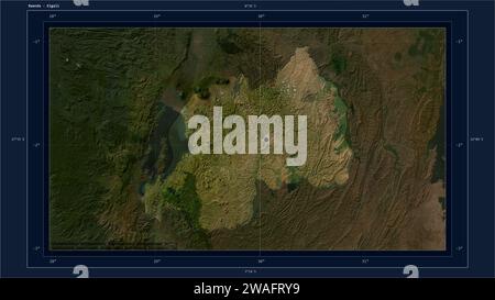 Rwanda highlighted on a low resolution satellite map Stock Photo - Alamy