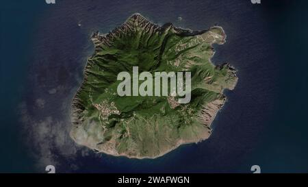 Saba - Dutch Caribbean highlighted on a high resolution satellite map ...