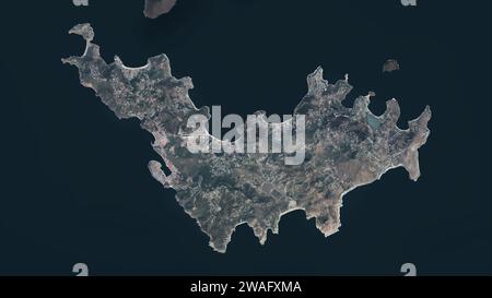 Saint Barthelemy highlighted on a high resolution satellite map map with the country's capital ...
