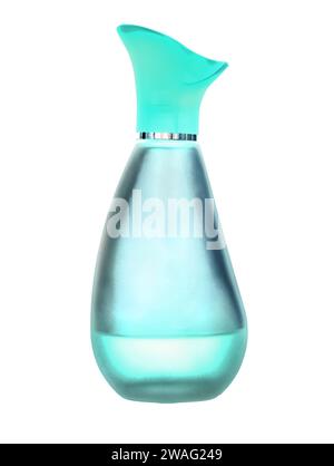 almost empty red perfume bottle Stock Photo - Alamy