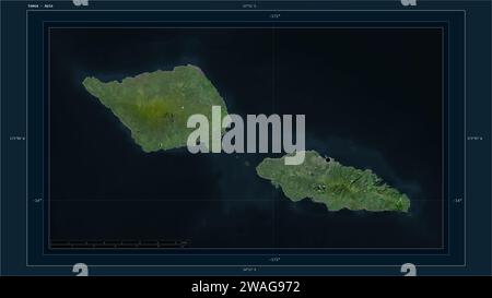 Samoa highlighted on a high resolution satellite map Stock Photo - Alamy