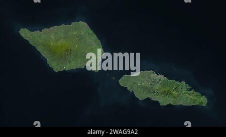 Samoa highlighted on a high resolution satellite map map with the ...