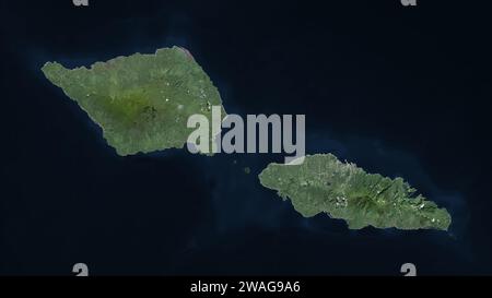 Samoa highlighted on a low resolution satellite map map with the ...