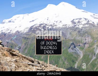 Ease of doing business index symbol. Concept words Ease of doing business index on beautiful ...