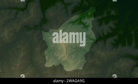 San Marino highlighted on a Colored elevation map with lakes and rivers ...