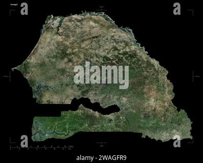 Dakar, region of Senegal. High resolution satellite map Stock Photo - Alamy