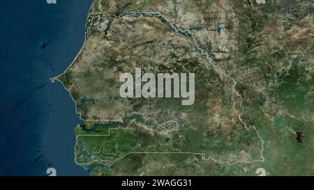 Dakar, region of Senegal. High resolution satellite map Stock Photo - Alamy