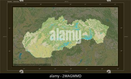 Slovakia highlighted on a topographic, OSM Humanitarian style map Stock ...