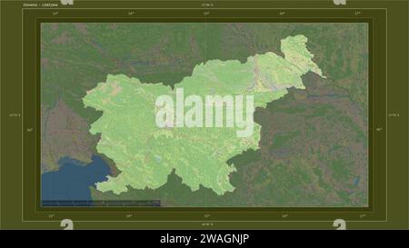 Slovenia outlined on a topographic, OSM Humanitarian style map Stock ...