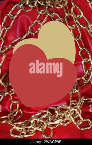 two love hearts joined together Stock Photo - Alamy