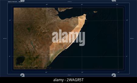 Somalia Mainland outlined on a low resolution satellite map Stock Photo ...