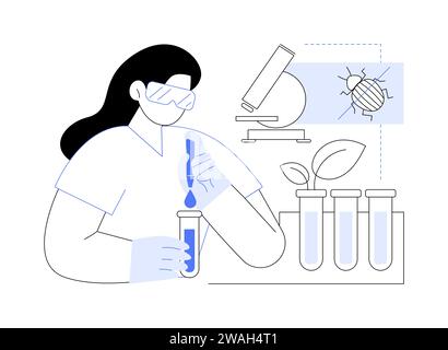 Use of pesticides isolated cartoon vector illustrations set ...