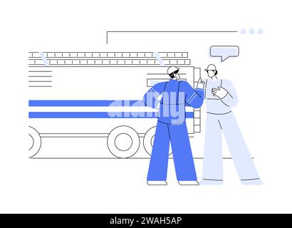 Conventional fire engine abstract concept vector illustration Stock ...