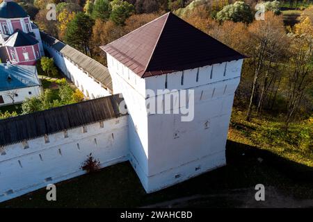 Paphnutius-Borovsky Orthodox monastery. Aerial view of the fortress ...