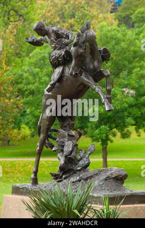 Texas Cowboy statue, Texas Capitol Complex, Austin, Texas Stock Photo ...