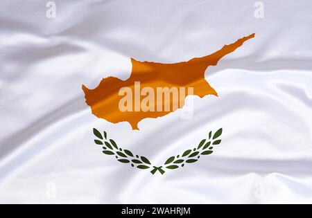 National flag of Cyprus, Middle East, Studio Stock Photo - Alamy