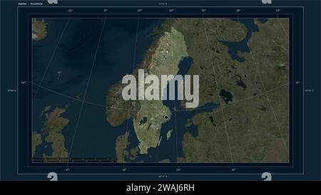 Sweden highlighted on a high resolution satellite map Stock Photo - Alamy