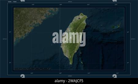 Taiwan highlighted on a high resolution satellite map Stock Photo - Alamy