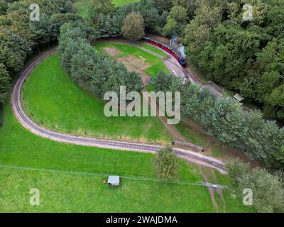 Steam locomotive Lydia with a passenger train at the Perrygrove narrow ...