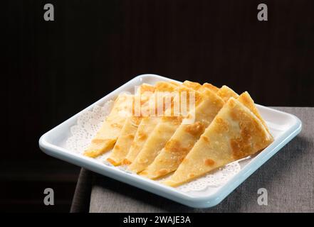 Chinese chive pancake ，chinese food Stock Photo - Alamy