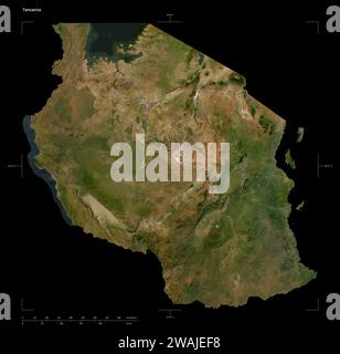 Dodoma, region of Tanzania. Low resolution satellite map Stock Photo ...
