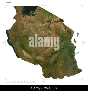 Dodoma, region of Tanzania. Low resolution satellite map Stock Photo ...