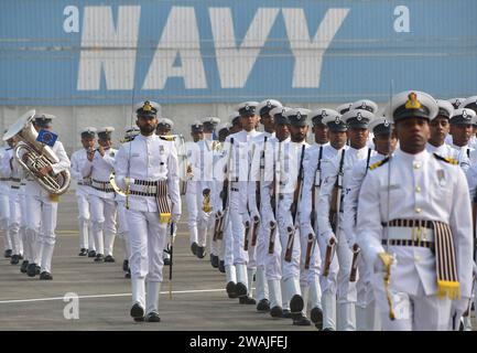 Mumbai, India. 03rd Jan, 2024. MUMBAI, INDIA - JANUARY 3: Indian Navy ...