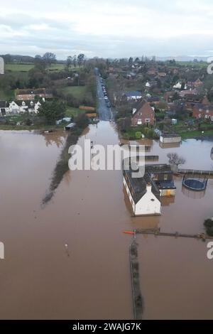 Tirley, Gloucester, UK. 5 January 2024. Flooding at the village of ...