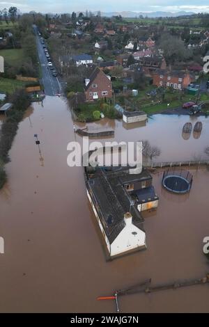 Tirley, Gloucester, UK. 5 January 2024. Flooding at the village of ...
