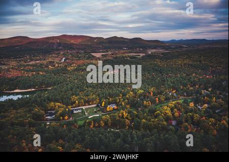 North Conway and Mount Washington Valley Foliage Sunset Stock Photo - Alamy
