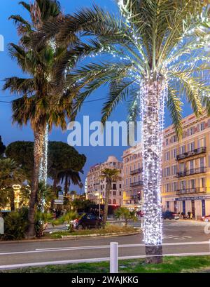People Walking Along The Promenade Des Anglais at Night Nice France ...