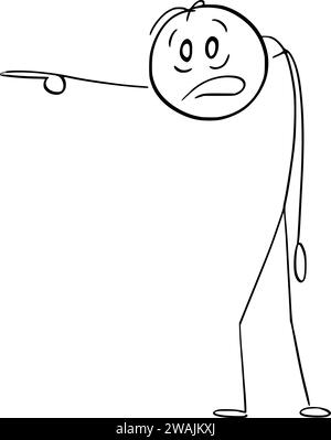 Exhausted Person Showing Facial Expression, Vector Cartoon Stick Figure ...