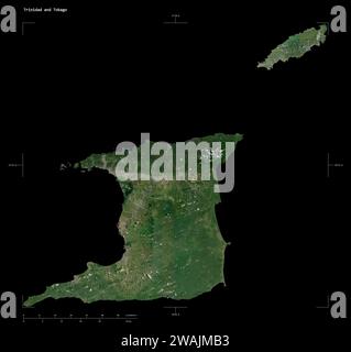 Tobago, region of Trinidad and Tobago. High resolution satellite map ...