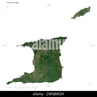 Tobago, region of Trinidad and Tobago. High resolution satellite map ...