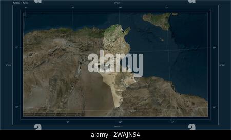 Tunisia highlighted on a high resolution satellite map Stock Photo - Alamy