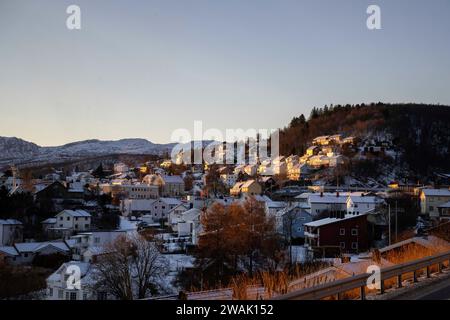 Trondenes, Norway. 13th Nov, 2023. Panoramic view of the cemetery ...