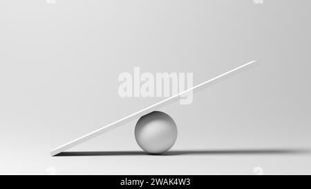 Balance. Sphere. Scale. 3d illustration Stock Photo - Alamy