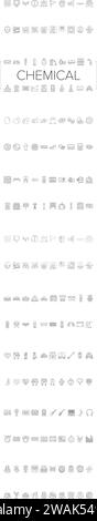 chemical engineer research icons set vector Stock Vector Image & Art ...