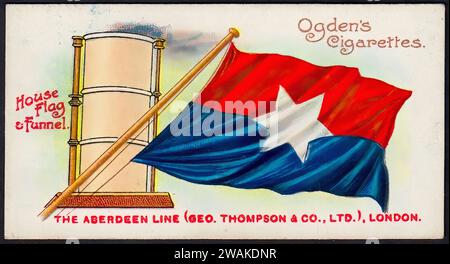 Aberdeen Line - Vintage Cigarette Card Illustration Stock Photo - Alamy