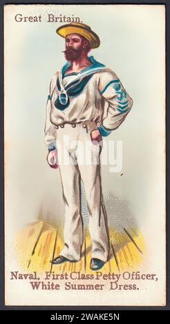 First Class Petty Officer - Vintage Cigarette Card Illustration Stock ...