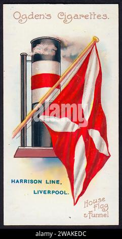 Harrison Line - Vintage Cigarette Card Illustration Stock Photo - Alamy