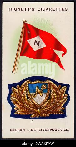 Nelson Line - Vintage Cigarette Card Illustration Stock Photo - Alamy