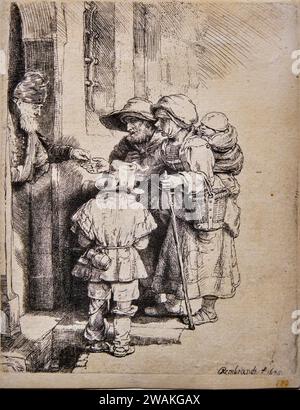 A Blind Hurdy-Gurdy Player and His Family, Rembrandt van Rijn, 1648 ...