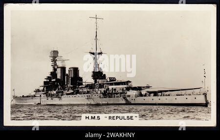 Vintage Cigarette Card - HMS Repulse Stock Photo - Alamy
