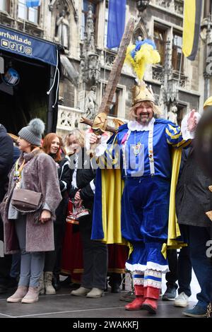 Kasimir Damischer Ritter Andre Hartmann Muenchen 05.01.2024 Marienplatz ...