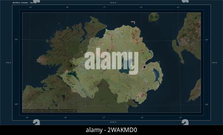 Northern Ireland highlighted on a high resolution satellite map Stock ...