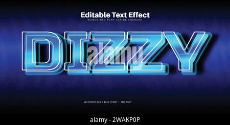 Dizzy editable 3d text effect for vector illustration Stock Vector ...