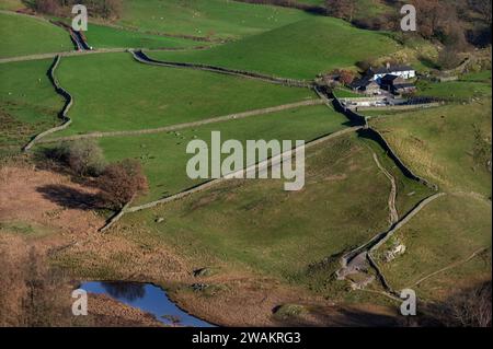 High Birk Howe Farm in Little langdale Cumbria Stock Photo - Alamy